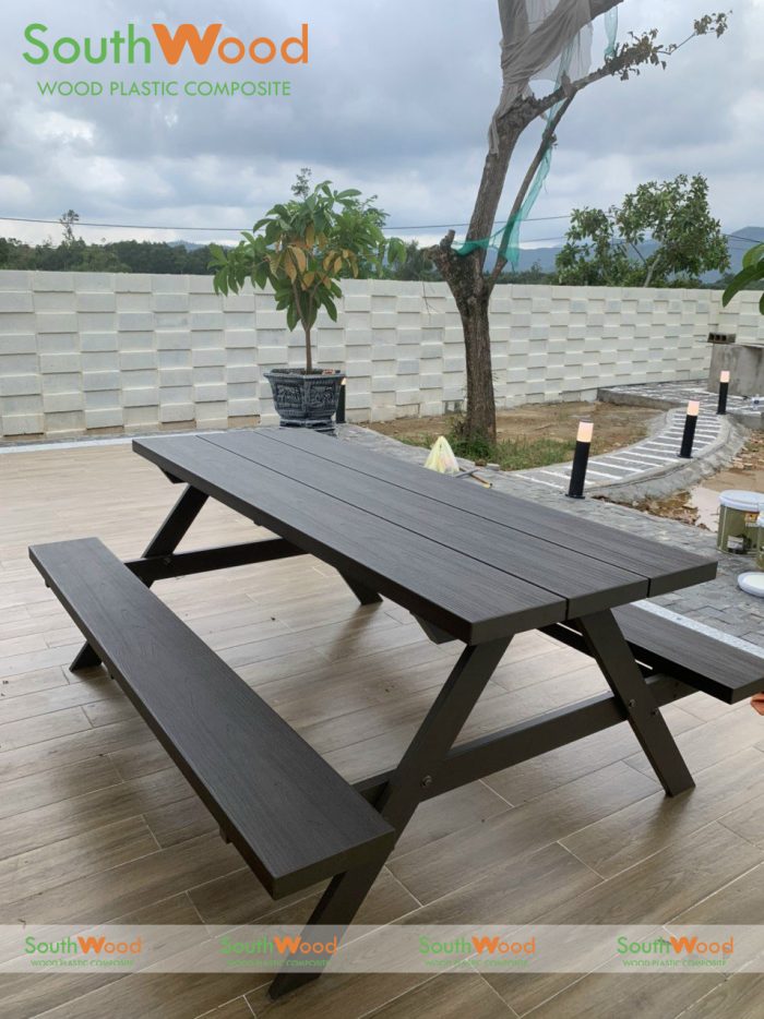 Bộ bàn ghế Picnic gỗ nhựa ngoài trời 2 lớp Southwood - Lựa chọn hoàn hảo cho không gian sân vườn ...